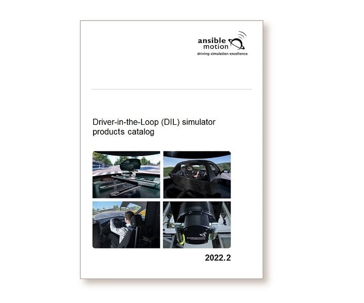 Ansible Motion Driver-in-the-Loop Automotive Simulator catalog