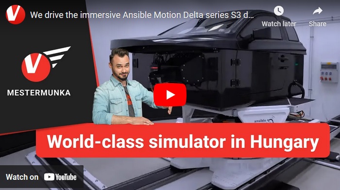 Video: Driving the Delta series S3 driving simulator at Bay Zoltán ...